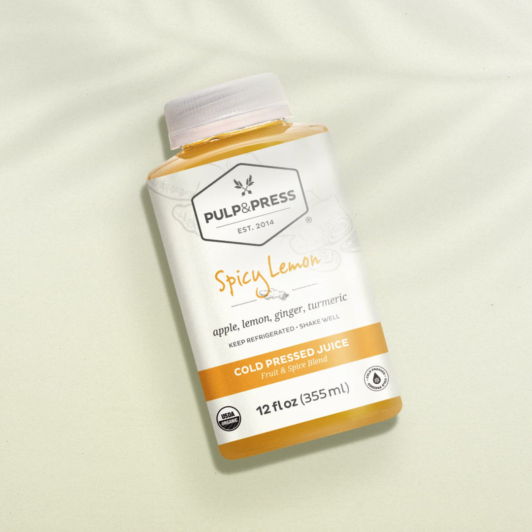 Organic Cold Pressed Ginger, Turmeric, Apple & Lemon Juice | Pulp ...