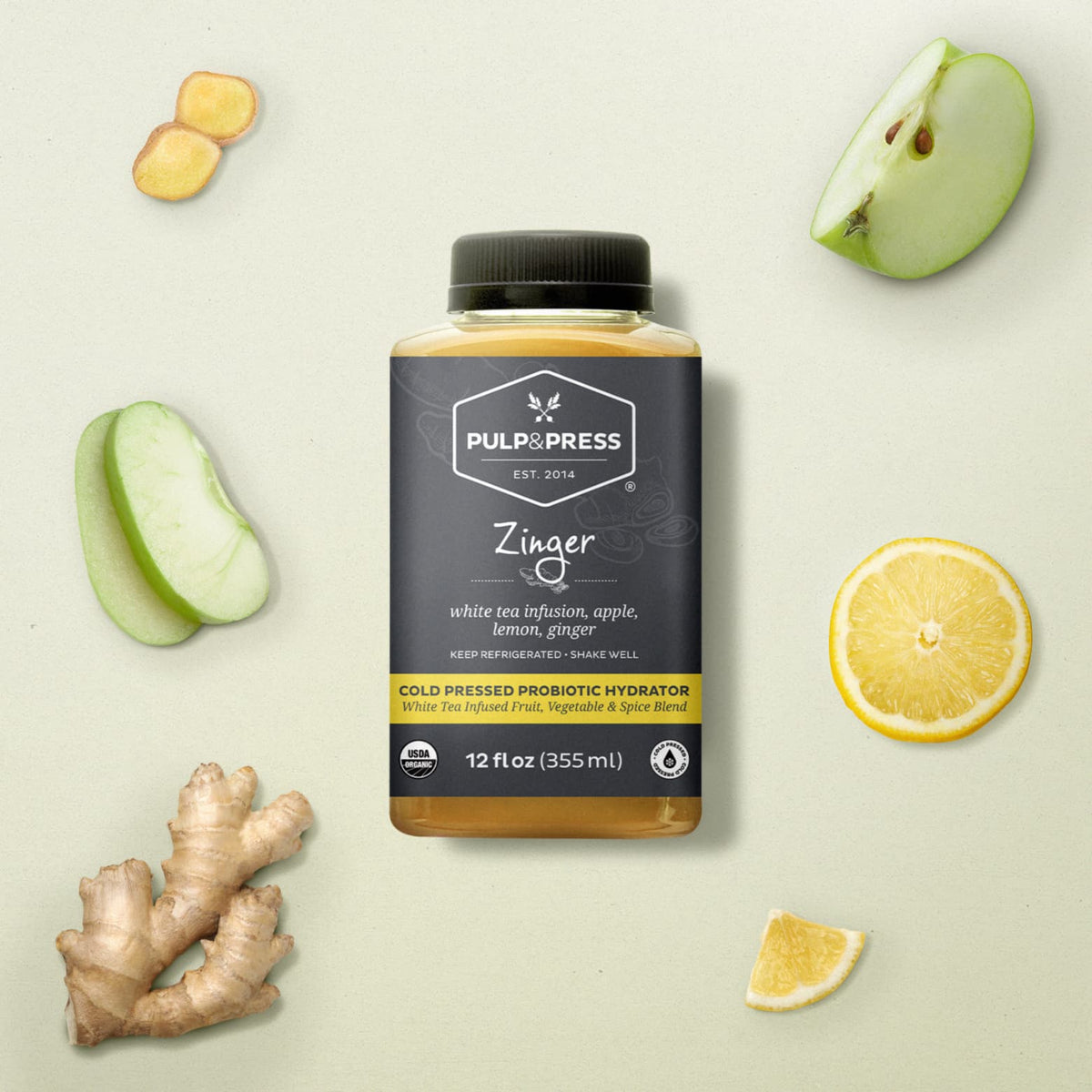 Apple, Lemon, Ginger & White Tea Probiotic | Pulp & Press – Pulp ...